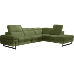 Egoitaliano Ecksofa &raquo;Candice, elegant, edel und bequem, erstklassiger Sitzkomfort, L-Form&laquo; inkl. 2 elektrischer Relaxfunktionen, Bedienung &uuml;ber Taste an Armlehne 