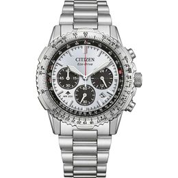 Citizen Herren Chronograph &raquo;Promaster Sky&laquo; Armbanduhr, Solar, Herrenuhr, Edelstahlarmband, analog, Tag silber Einheitsgr&ouml;&szlig;e