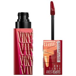 Maybelline New York Damen Maybelline NEW YORK Lippenstift &raquo;SUPER STAY VINYL INK&laquo; mit mattem Finish, fl&uuml;ssige Textur, bis zu 16h Halt rot Einheitsgr&ouml;&szlig;e