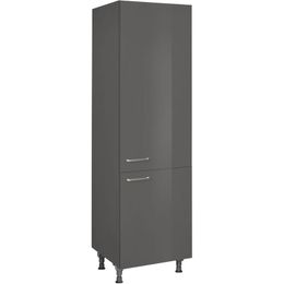 Nobilia Vorratsschrank &raquo;"Flash", Ausrichtung w&auml;hlbar, mit zwei T&uuml;ren, vormontiert,&laquo; Breite/H&ouml;he: 60/216,6 cm grau B/H/T: 60cm x 216,6cm x 58,3cm, 