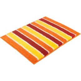 Vossen Badematte &raquo;&raquo;Fancy&laquo;&laquo; H&ouml;he 16 mm fu&szlig;bodenheizungsgeeignet orange Polyacryl rechteckig (50cm x 60cm ) WC-Vorleger rechteckig ohne Ausschnitt (50cm x 60cm