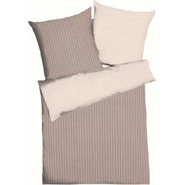 Kaeppel Bettw&auml;sche &raquo;Eternity&laquo; 2 Stk. braun Mako-Satin, Obermaterial: 100% Baumwolle B/L: 135cm x 200cm, 1 Stk., 1 Stk., Mako-Satin, B/L: 80cm x 80cm, 2 Stk.