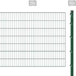 Arvotec Einstabmattenzaun &raquo;ESSENTIAL 140 zum Aufschrauben&laquo; Zaunh&ouml;he 140 cm, Zaunl&auml;nge 2 - 60 m gr&uuml;n Kunststoff, Stahl H/L: 140cm x 58m, Pfosten: 30 Stk.