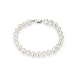 Firetti Damen Perlenarmband &raquo;Schmuck Geschenk Armschmuck Armkette Perle&laquo; Made in Germany - mit S&uuml;&szlig;wasserzuchtperle bunt 19cm, Perlen Silber 925 (