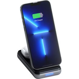 Satechi Smartphone-Ladeger&auml;t &raquo;Duo Wireless Charger Stand&laquo; grau Individuelle Einstellung des Winkels der Ladefl&auml;che