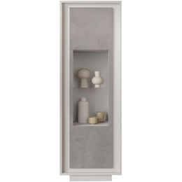 Home Affaire Vitrine &raquo;Sky, B/H 67/197 cm, Vitrinenschrank/Standvitrine/Glasvitrine, 1 T&uuml;r&laquo; Softclosing, Korpus & Front 22 mm stark, Rahmen-Optik grau 