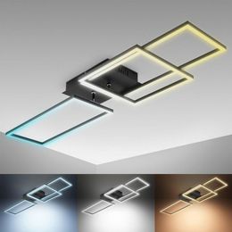 B.K.LICHT LED Deckenleuchte &raquo;BK_FR1511 LED Frame-Deckenlampe, Farbtemperatursteuerung, Dimmbar&laquo; LED-Modul 1 Stk. warmwei&szlig; - kaltwei&szlig; Schwenkbar, mit 