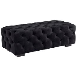 Home Affaire Polsterhocker &raquo;Kalina&laquo; mit klassischer Chesterfield-Knopfheftung schwarz B/H/T: 55cm, Samtvelours