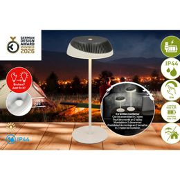 Briloner Leuchten LED Tischleuchte &raquo;ALUSTA&laquo; LED-Modul 1 Stk. 14x32 cm, Akku tauschbar, Indoor/Outdoor, Wohnzimmer, Flur, Balkon 1, &Oslash; 14cm H: 32cm, 1 Stk.
