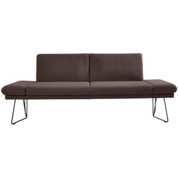 K+w Komfort & Wohnen K+W Komfort & Wohnen Essbank &raquo;Pego Polsterbank&laquo; Seitenteilverstellung, wahlweise in 206 oder 226cm braun B/H/T: 206cm x 88cm x 66cm, Flachgewebe Q2 