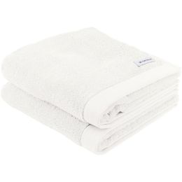 Tom Tailor HOME Handtuch &raquo;COLOR BATH&laquo; 100% Baumwolle, 50x100 cm, uni, gro&szlig;e Farbauswahl wei&szlig; Frottier, Frottier B/L: 50cmx100cm, 2 Stk., Frottier