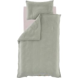 Tr&auml;umeland Babybettw&auml;sche &raquo;Bio-Baumwolle&laquo; 2 Stk. GOTS zertifiziert - aus Bio-Baumwolle gr&uuml;n Musselin, Obermaterial: 100% Baumwolle B/L: 100cm x 135cm, 1 Stk., 1 