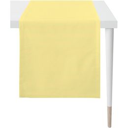 Apelt Tischl&auml;ufer &raquo;4362 Rips-Uni&laquo; Wasser- und Schmutzabweisend gelb Baumwolle, Polyester B/L: 45cm x 135cm, 1 Stk., rechteckig
