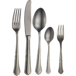 Pinti Inox PINTINOX Besteck-Set &raquo;Settecento Alchemique&laquo; Optik Bronze SW PVD Beschichtung grau Edelstahl 18/10 30 tlg.