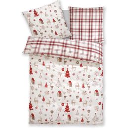 OTTO home Bettw&auml;sche &raquo;Mikkel&laquo; 2 Bettw&auml;sche ab Gr. 135x200 cm,100% Baumwolle, Weihnachten Linon, Obermaterial: 100% Baumwolle B/L: 155cm x 220cm, 1 Stk