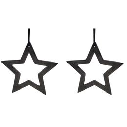 Creativ deco Dekostern &raquo;Weihnachtsstern, Weihnachtsdeko&laquo; modernes Cut-Out-Design schwarz Aluminium B/H/T: 21cm x 21cm x 0,5cm
