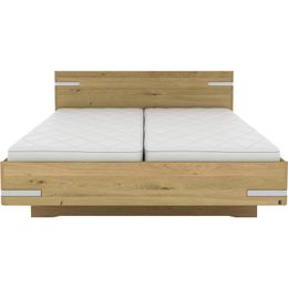 Musterring Holzbett &raquo;Savona, Bettgestell, Bettrahmen, teilmassiv Bianco-Eiche&laquo; Belastbarkeit 220 Kg, 4-fache Liegeh&ouml;henverstellung, MADE IN GERMANY, Kopfteil in 