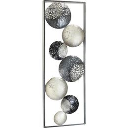 Locker Metallbild Wanddeko, aus Metall silber Metall B/H/T: 32cm x 89cm x 2cm