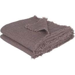 ZOEPPRITZ1828 Wohndecke &raquo;Honeybee&laquo; Leinenplaid im Waffelpique braun Leinen B/L: 170cm x 230cm