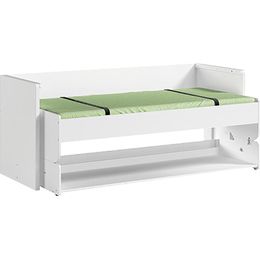 Vipack Einzelbett &raquo;Denver 90/200, die 2 in 1 L&ouml;sung f&uuml;r das Kinderzimmer, viel Funktion&laquo; B/H/T ca. 216,5x146,5x109,5cm, Dekor wei&szlig;, schwenkbar zum 
