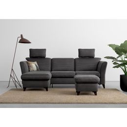 Home Affaire Ecksofa &raquo;Trelleborg L-Form&laquo; optional Schlaffunktion und Bettkasten, inkl. Federkern-Polsterung grau 100% Polyester B/H/T: 249cm x 86cm x 