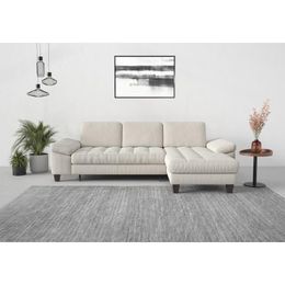 Sit & More sit&more Ecksofa &raquo;Westham L-Form&laquo; Recamiere, mit oder ohne Schlaffunktion, Bettkasten, F&uuml;&szlig;e wengefarben beige 90% Polyester 10% Polyamid B/H/T: 275cm 