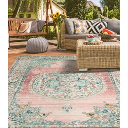 MERINOS Teppich &raquo;Salsa Outdoor 20053&laquo; rechteckig 4 mm H&ouml;he In- und Outdoor geeignet, Au&szlig;enbereich, Balkon, robust, Vintage pink Polypropylen (PP) B : 