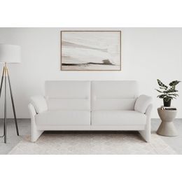 DOMO collection 2,5-Sitzer &raquo;Pina, schmale Armlehnen, mit Federkern, kompakt & elegant&laquo; Hoher Sitzkomfort, Microfaser hochflorig, creme, Breite 199 cm 