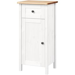 Welltime Unterschrank &raquo;Sylt&laquo; Breite 40 cm, aus Massivholz Kiefer wei&szlig; Massivholz wei&szlig;, B/H/T: 40cm x 83cm x 31cm, Schubladen: 1 Stk. T&uuml;ren: 1 Stk.