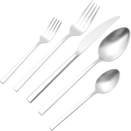 Hanseatic Besteck-Set &raquo;SMART, wahlweise in gl&auml;nzender oder matter Optik&laquo; leichtes und minimalistisches Design silber Edelstahl 18/10 30 tlg.