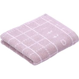 Bugatti Handtuch &raquo;Perezzi&laquo; Jacquard in smartem Karolook lila Walkfrottier, Obermaterial: 100% Baumwolle B/L: 50cmx100cm, 2 Stk., Walkfrottier