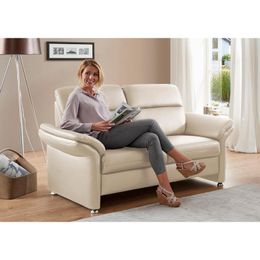 Die PlanBar 2-Sitzer &raquo;PN-EM16031, Breite 170 cm, ohne Kopfst&uuml;tzen&laquo; Echtleder mit Federkern beige B/H/T: 170cm x 96cm x 92cm, Glattleder TORRO, 