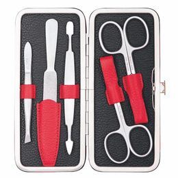 ERBE&reg; Erbe ERBE Manik&uuml;re-Etui &raquo;Colorado&laquo; Echtleder, Kontrastn&auml;hte, Druckknopfverschluss, rostfreie Instrumente rot B/H/T: 15mm x 6,5mm x 2mm 5 Stk.