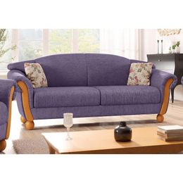 Home Affaire 3-Sitzer &raquo;Milano, bequemes Sofa mit geschwungenen Armlehnen, Landhaus-Stil&laquo; lila Chenille (70% Polyacryl, 30% Polyester);Chenille (70% 