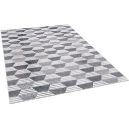 Gino Falcone Teppich &raquo;SERENA 77&laquo; rechteckig 7 mm H&ouml;he gedruckte Felloptik, ideal im Wohnzimmer & Schlafzimmer grau Polyester B : 70cm 1 Stk., 7mm, L: 140cm