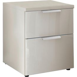 Wiemann Nachtkonsole &raquo;Como&laquo; vormontiert beige Floatglas, Holzwerkstoff, Metall B/H/T: 40cm x 46,4cm x 43cm, 2 Stk.