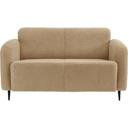 Home Affaire 2-Sitzer &raquo;Marone bequem, Breite 140cm, f&uuml;r kleine R&auml;ume geeignet, bodenfrei&laquo; beige Struktur fein 100% Polyester;Luxus-Microfaser weich 