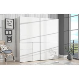 FORTE Schwebet&uuml;renschrank &raquo;Winn, Schiebet&uuml;renschrank mit 3 Schubladen, Made in Europe&laquo; In 2 Gr&ouml;&szlig;en erh&auml;ltlich - B/H/T ca. 170x200,5x61cm und 