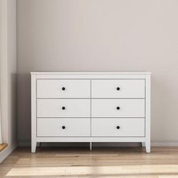 OTTO home Kommode &raquo;Avelin&laquo; Melaminoberfl&auml;che, schwarze Metallgriffe, Breite 80 cm wei&szlig; ABS-Kunststoff, Holzwerkstoff, MDF, Melamin B/H/T: 120cm x 81cm