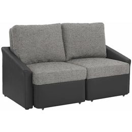 Home Affaire 2-Sitzer &raquo;Sleepy&laquo; mit Schlaffunktion schwarz Struktur grob/Kunstleder (90% Polyester, 10%Polyacryl);Struktur fein/Luxus-Microfaser (100% 