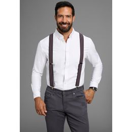 MAN'S WORLD Man's World Herren Hosentr&auml;ger in bequemer Breite & extra L&auml;nge bis 130cm - im Streifendesign rot Einheitsgr&ouml;&szlig;e