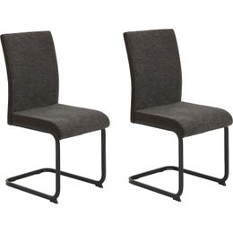 Hela Freischwinger &raquo;LINN&laquo; (Set) 2 Stk.Esszimmerstuhl im praktischen 2er oder 4er Set braun 100% Polyester B/H/T: 43cm x 92cm x 54cm, 2 Stk.