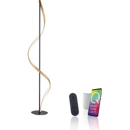 Neuhaus Q SMART HOME LIGHTS LED Stehlampe &raquo;Q-SWING&laquo; LED-Board 1 Stk. warmwei&szlig; - kaltwei&szlig; gold 1, &Oslash; 24cm H: 141cm, 1 Stk.