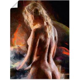 Artland Poster &raquo;Nackt von hinten&laquo; Erotische Bilder 1 Stk. tlg. ohne Rahmen braun B/H/T: 90cm x 120cm, Poster Erotische Bilder Hochformat, 1 Stk.