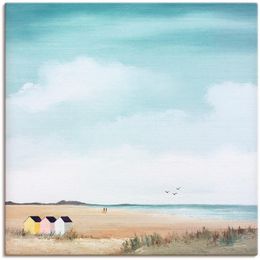 Artland Wandbild &raquo;Sonniger Morgen III&laquo; Strand 1 Stk. tlg. als Leinwandbild, Poster in verschied. Gr&ouml;&szlig;en blau Leinwand B/H/T: 30cm x 30cm, Leinwandbild Strand 