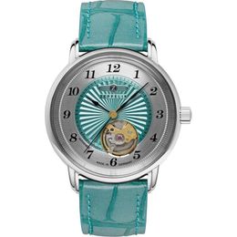 Zeppelin Damen Zeppelin Automatikuhr &raquo;Friedrichshafen&laquo; Armbanduhr, Damenuhr, Made in Germany, Mechanische Uhr, analog gr&uuml;n Einheitsgr&ouml;&szlig;e