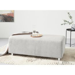 Home Affaire Polsterhocker &raquo;Gy&ouml;r&laquo; democratichome Edition, passend zum Ecksofa 'Gy&ouml;r' beige 100% Polyester B/H/T: 122cm x 48cm x 68cm, Cord