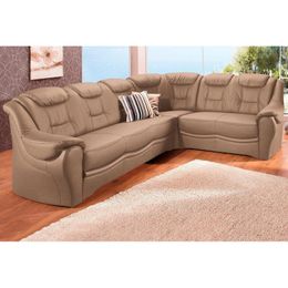 Sit & More sit&more Ecksofa &raquo;Bellevue L-Form&laquo; wahlweise mit Schlaffunktion braun PRIMABELLE-Microfaser (100% Polyester);SOFTLUX -Kunstleder;Luxus-NaturLEDER B/H/