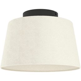 Eglo Deckenleuchte &raquo;Febres Wohnzimmerlampe, Schlafzimmerlampe Metall und Textil, E27&laquo; E27 1 Stk. Wand-/Deckenleuchte - H25 x &Oslash;35 cm - schwarz - 1X60W 