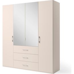 set one by Musterring Dreht&uuml;renschrank &raquo;Henderson&laquo; mit Spiegel und 3 Schubladen, inkl. Fachb&ouml;den und Kleiderstangen beige Holzwerkstoff B/H/T: 201cm x